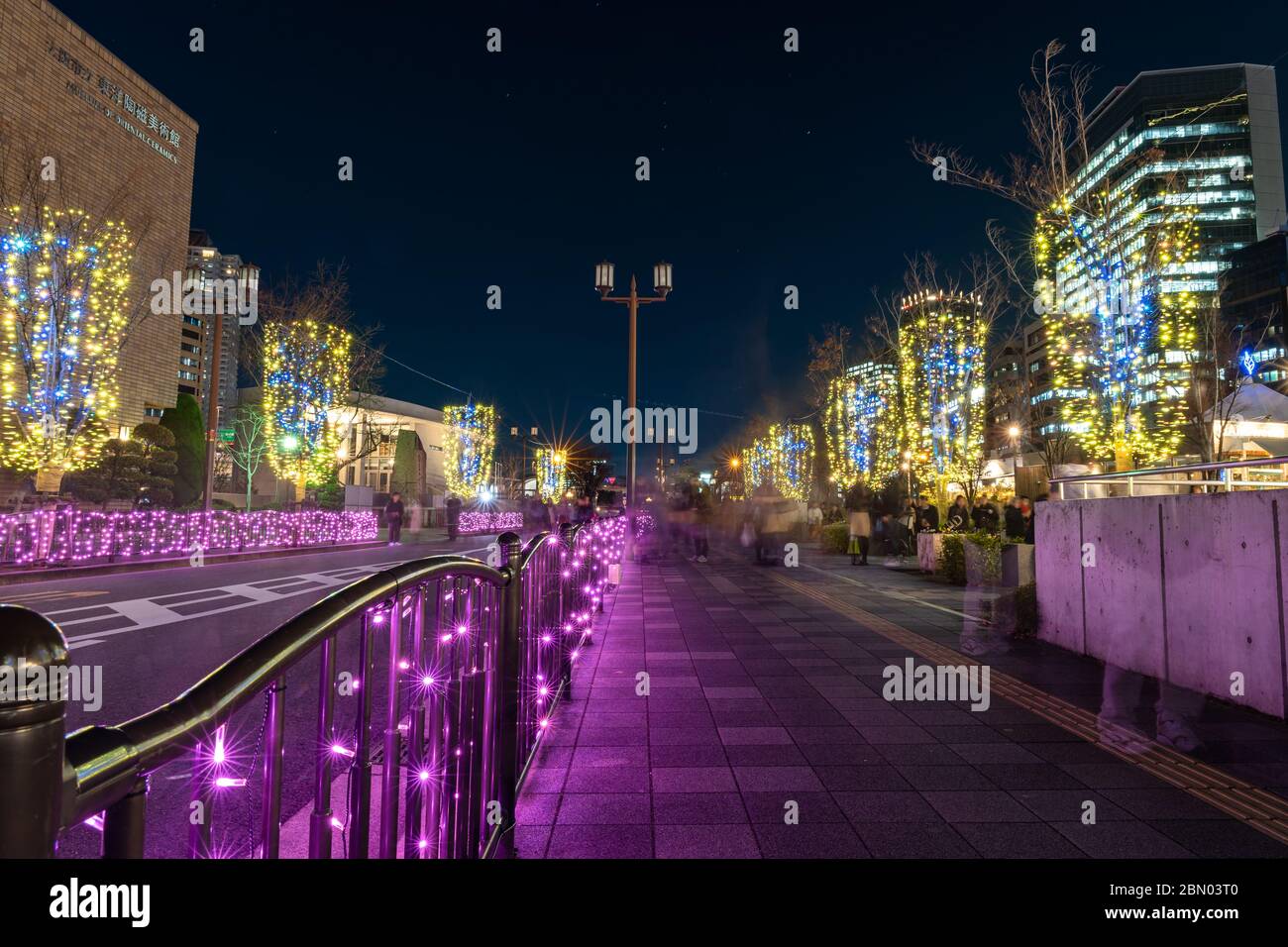 Festival of the Lights in Osaka. The winter illumination events ...