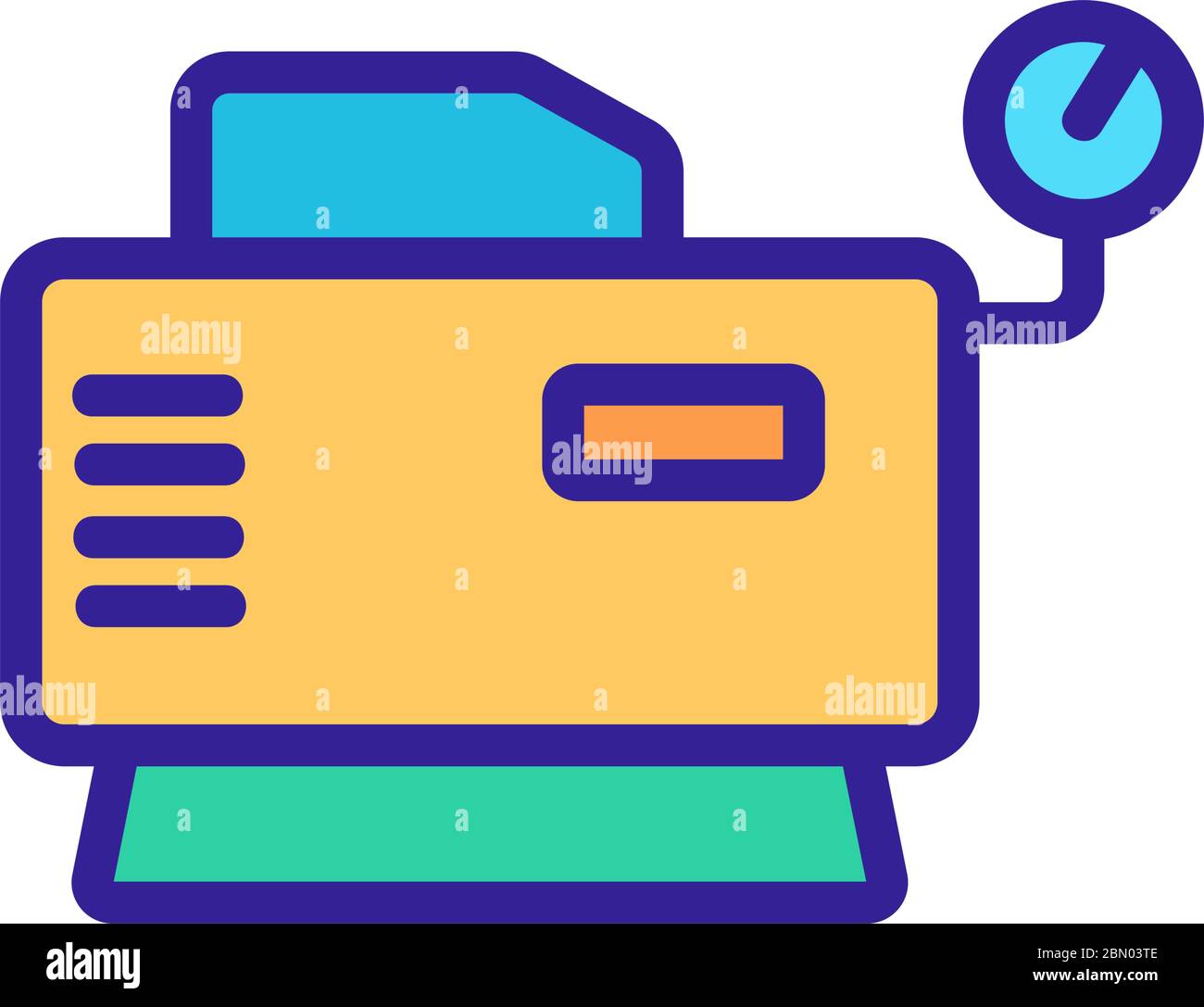 rear panel piston air compressor icon vector outline illustration Stock ...
