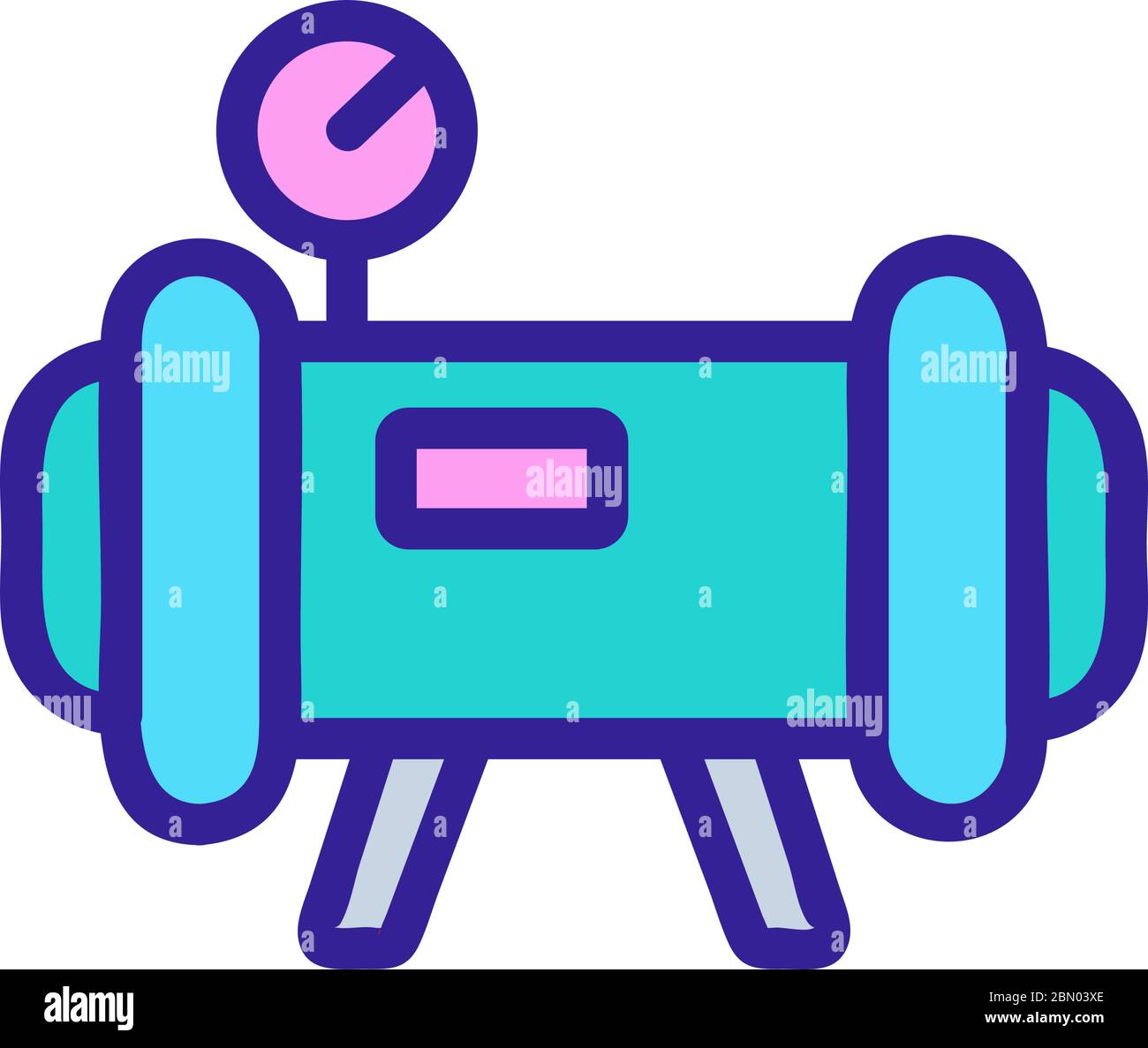 reciprocating portable air compressor icon vector outline illustration ...