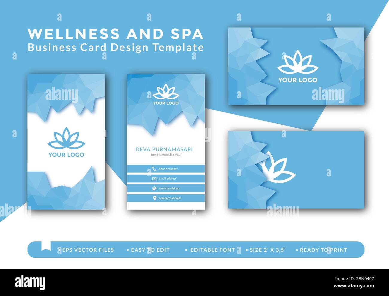 Spa business card Stock Vector Images - Alamy