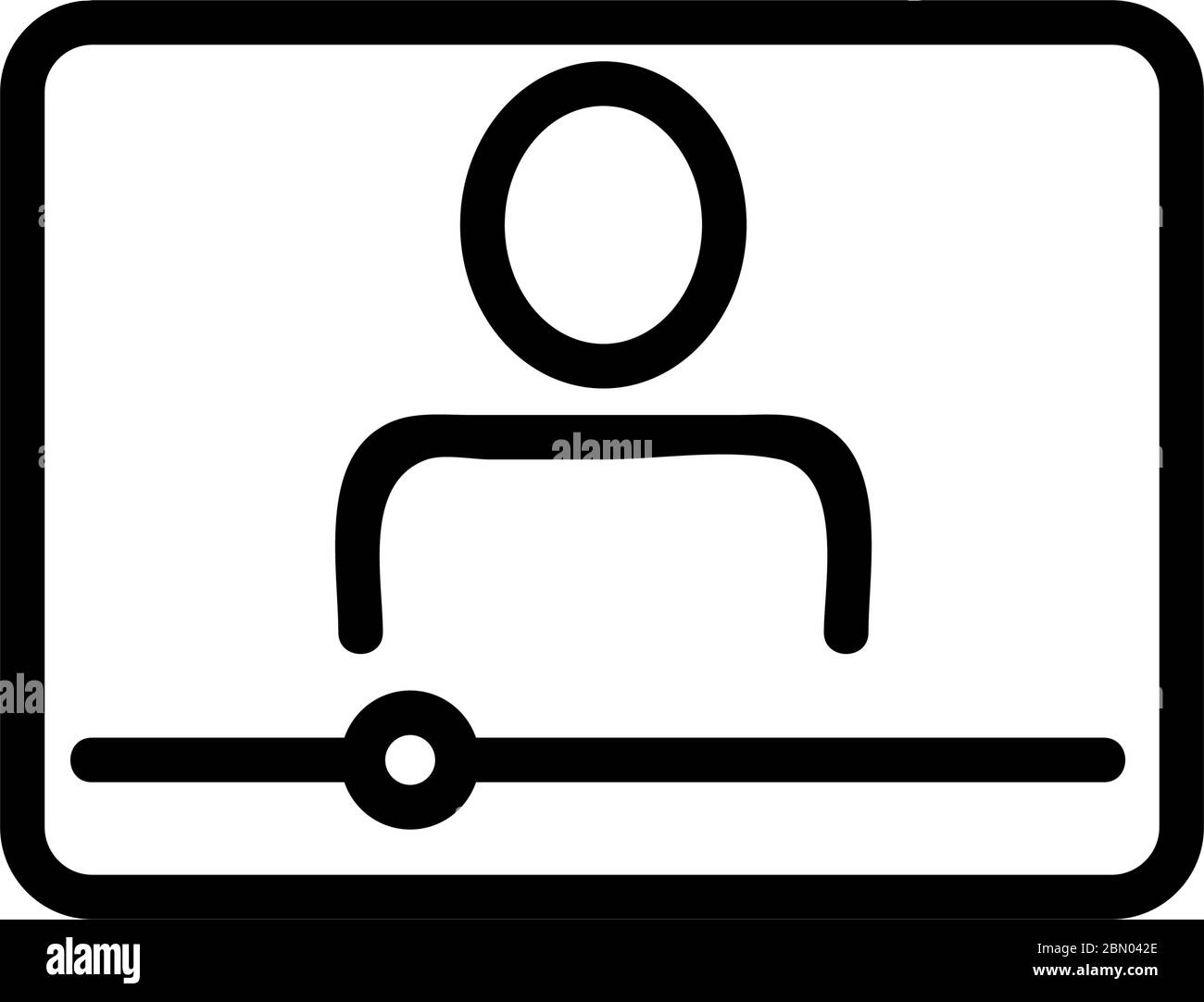 watching person video icon vector outline illustration Stock Vector ...