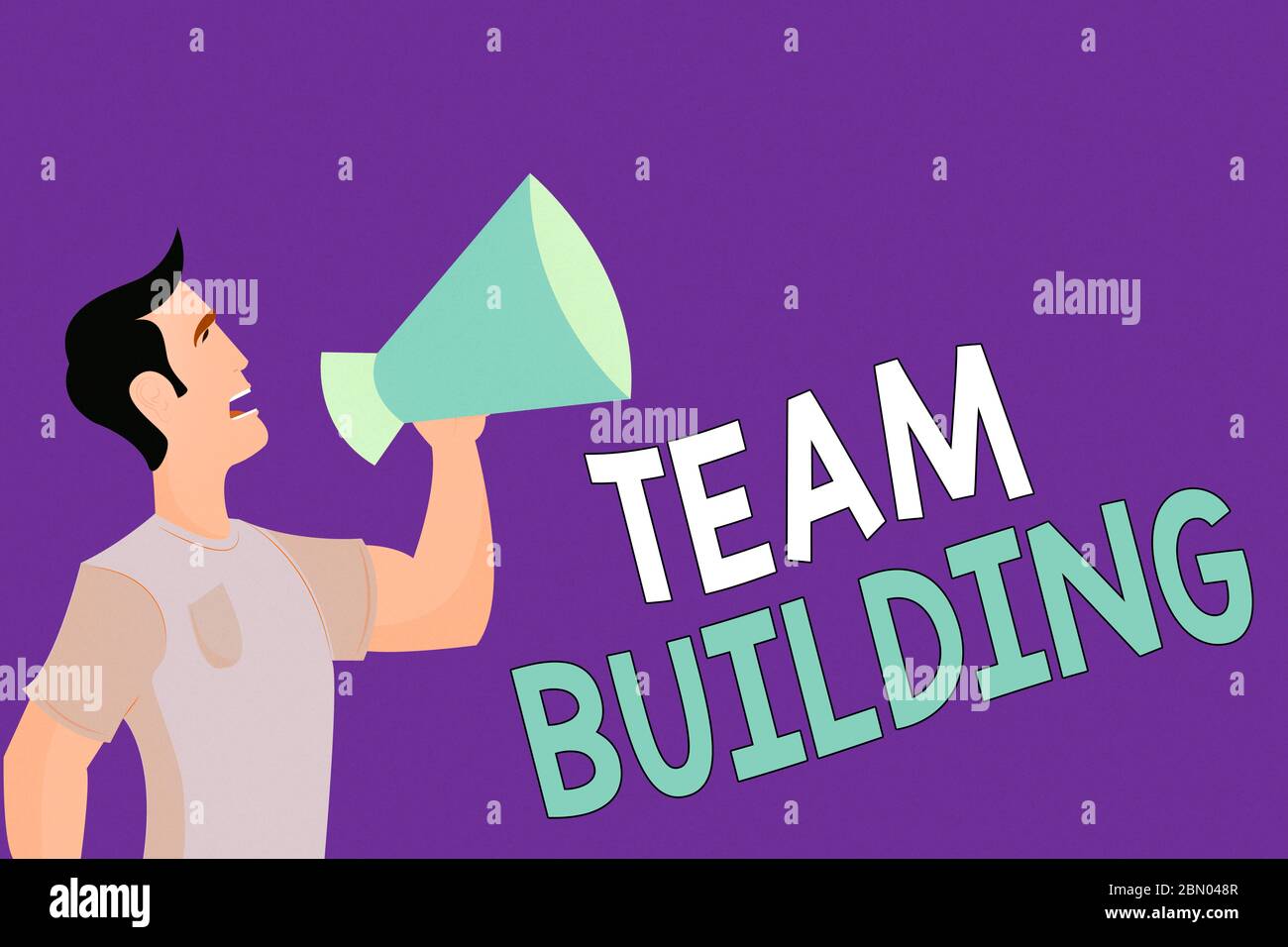Text sign showing Team Building. Business photo showcasing Types of ...