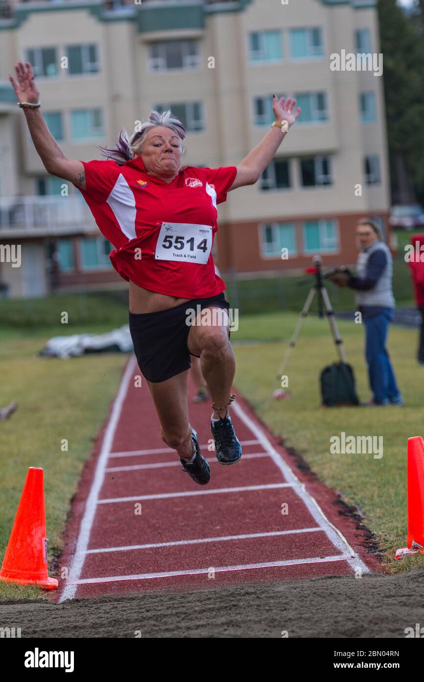 Athlete, female, long jump hi-res stock photography and images - Alamy