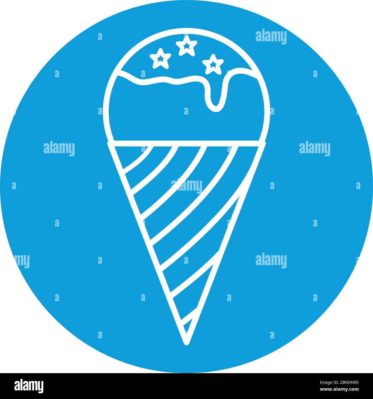 Ice cream cone block style icon vector design Stock Vector Image & Art ...