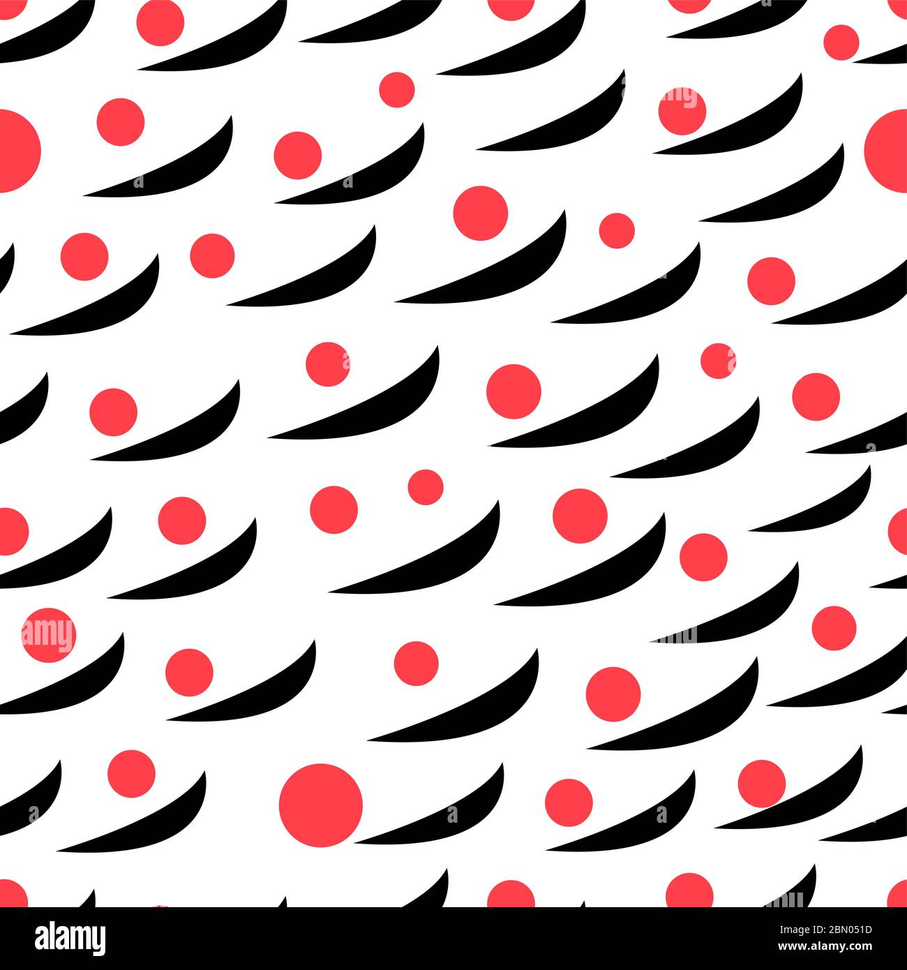 Seamless bright abstract pattern of geometric objects and elements. A ...