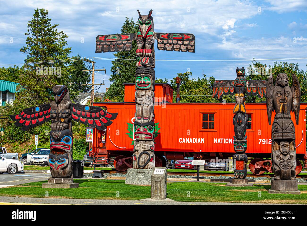 Totem Poles in Duncan, Canada Stock Photo - Alamy