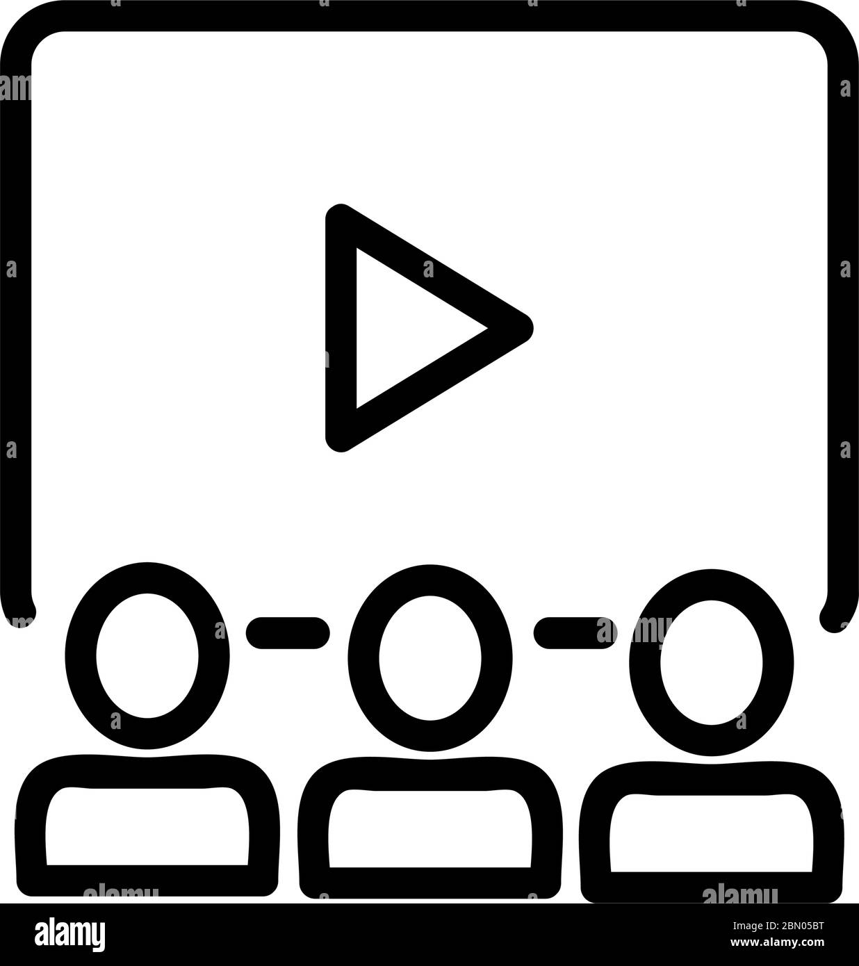 collective video viewing icon vector outline illustration Stock Vector ...