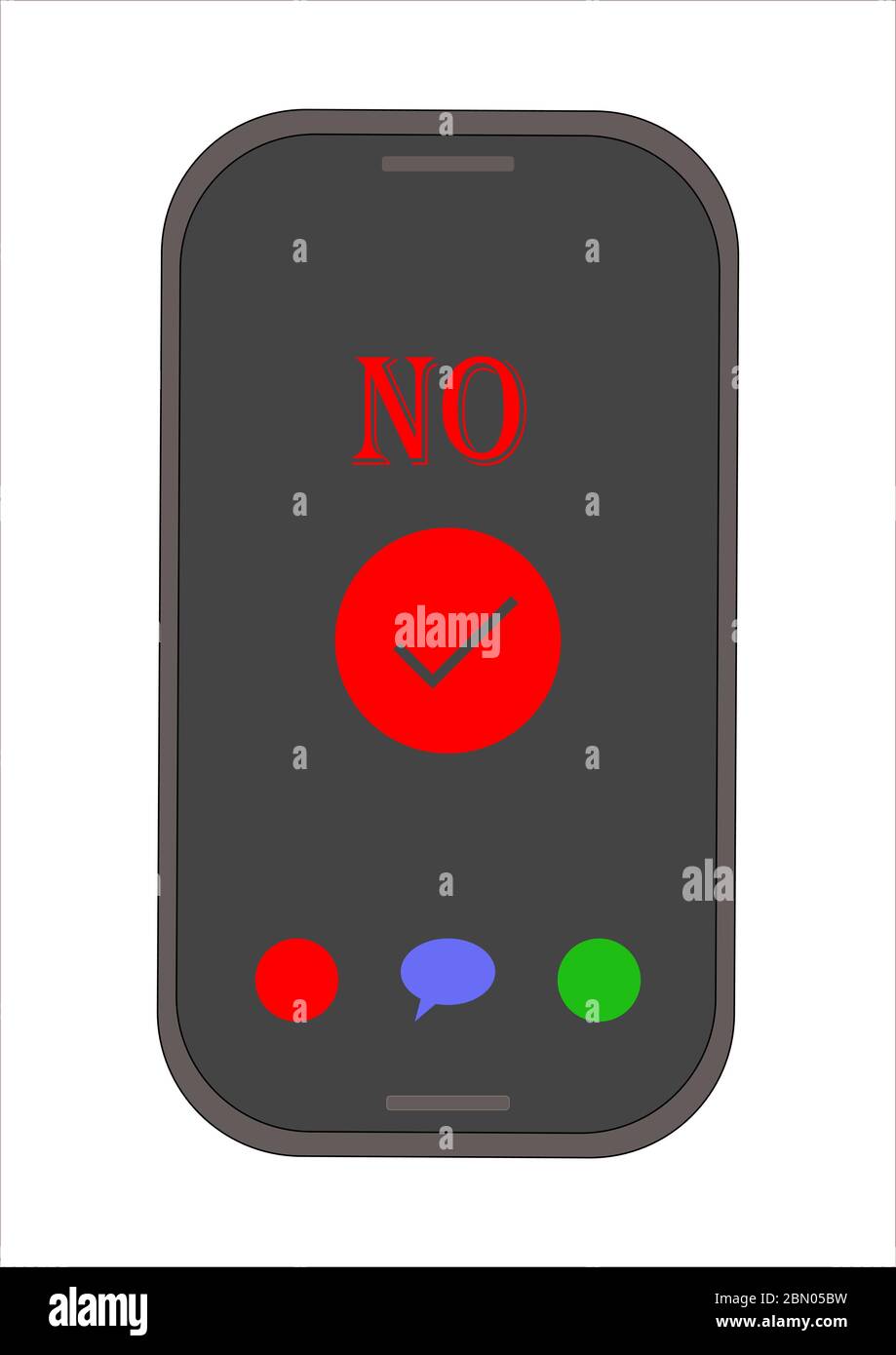 Touch buttons confirm the action on the smartphone Stock Vector Image ...