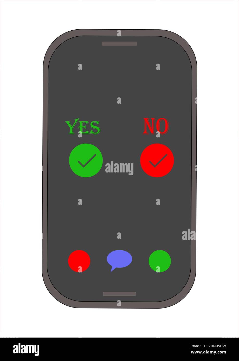 Touch buttons confirm the action on the smartphone Stock Vector Image ...