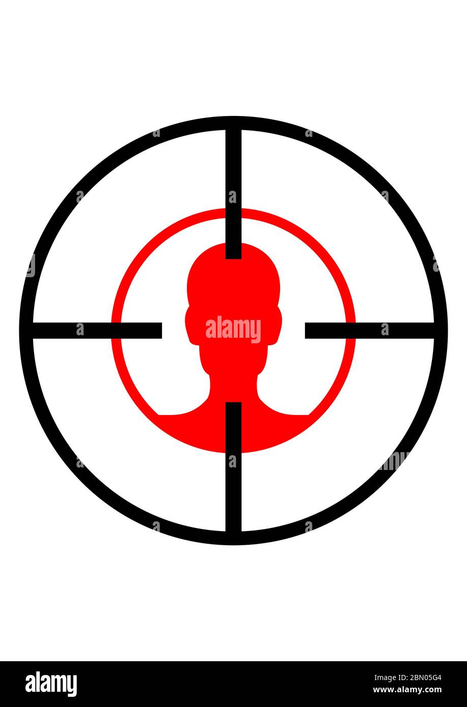 A target with a man head in the sight of a weapon Stock Vector Image ...
