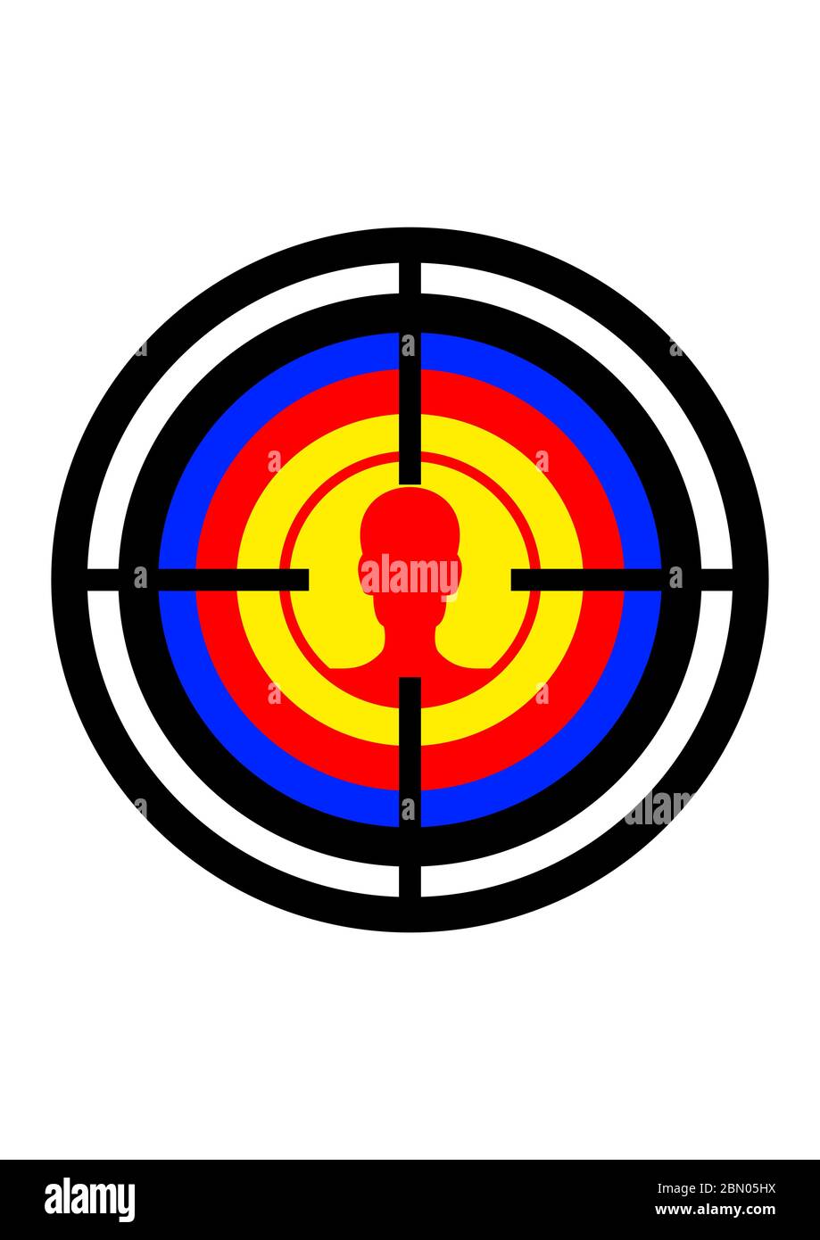 A target with a man head in the sight of a weapon Stock Vector Image ...