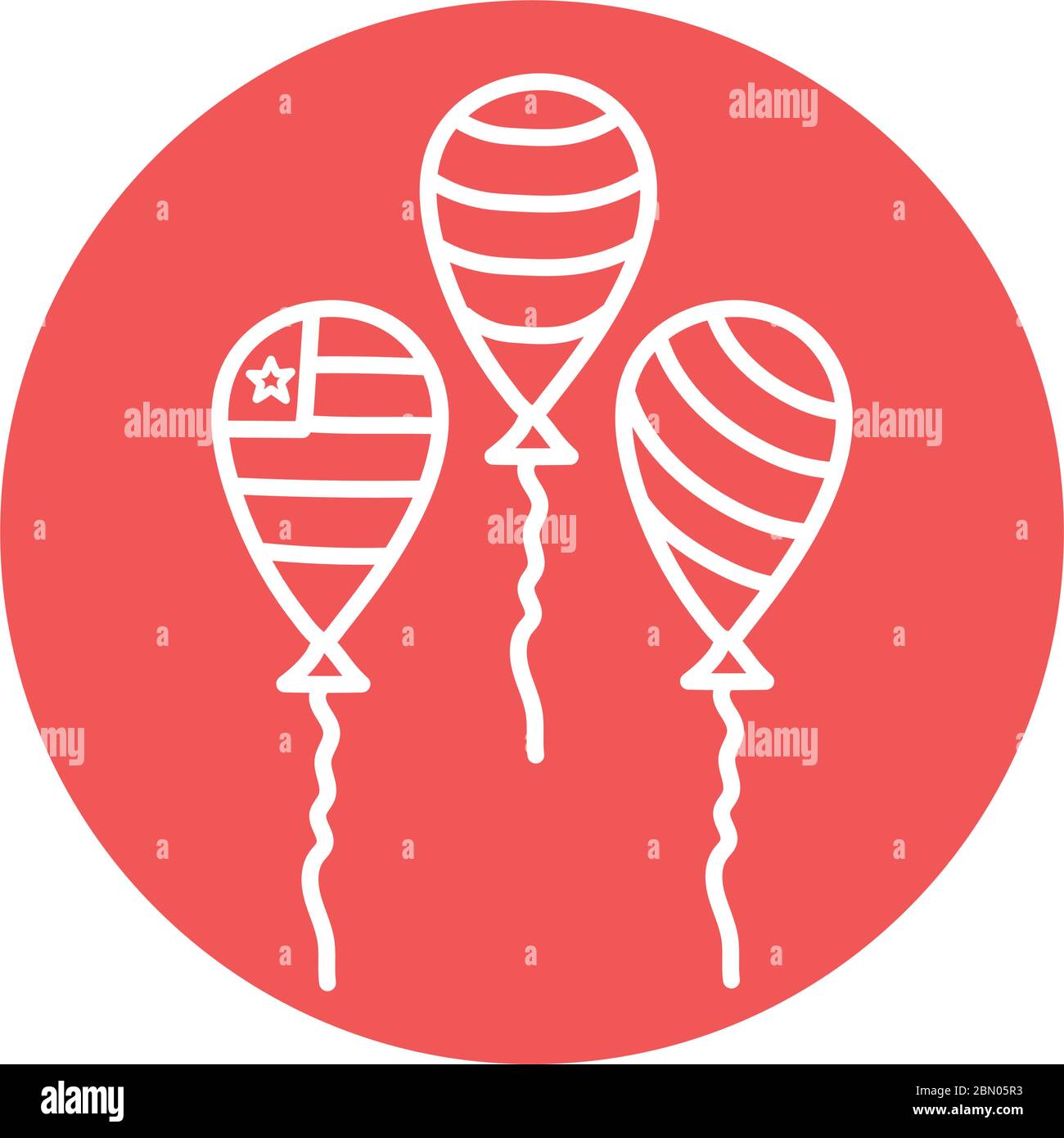 Usa balloons block style icon vector design Stock Vector Image & Art ...