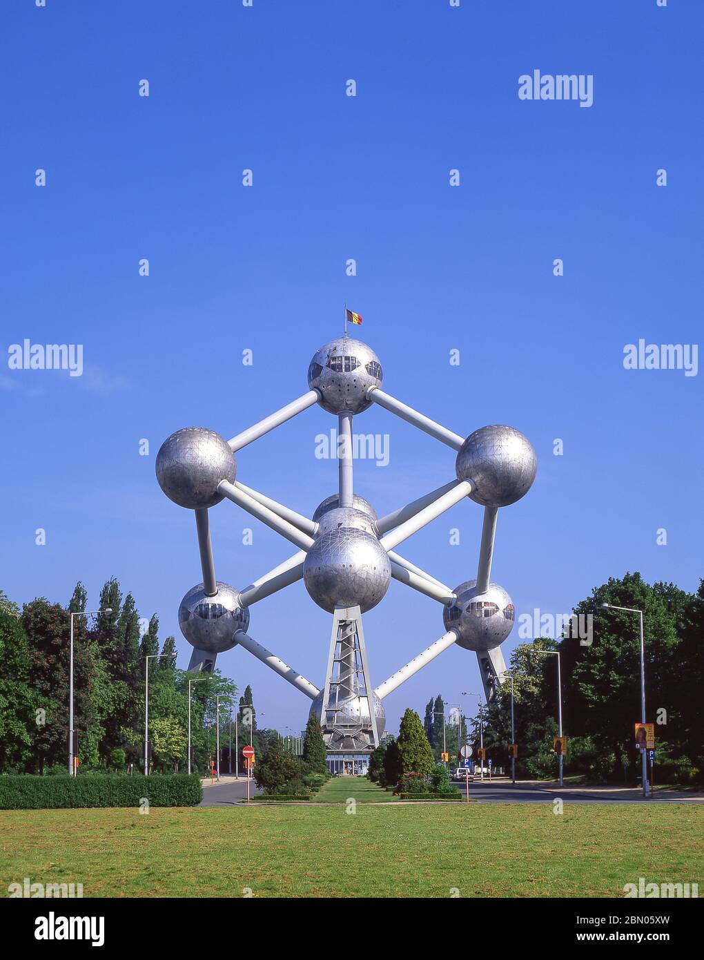 The Atomium from Heysel Park, Heysel, City of Brussels (Bruxelles ...