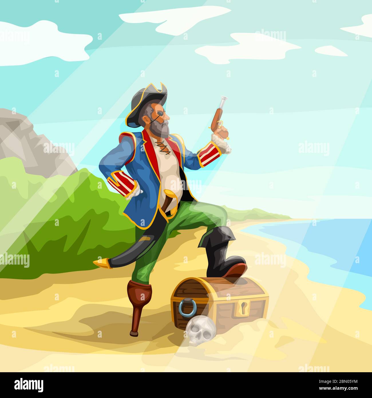Pirate pistol vector Stock Vector Images - Alamy