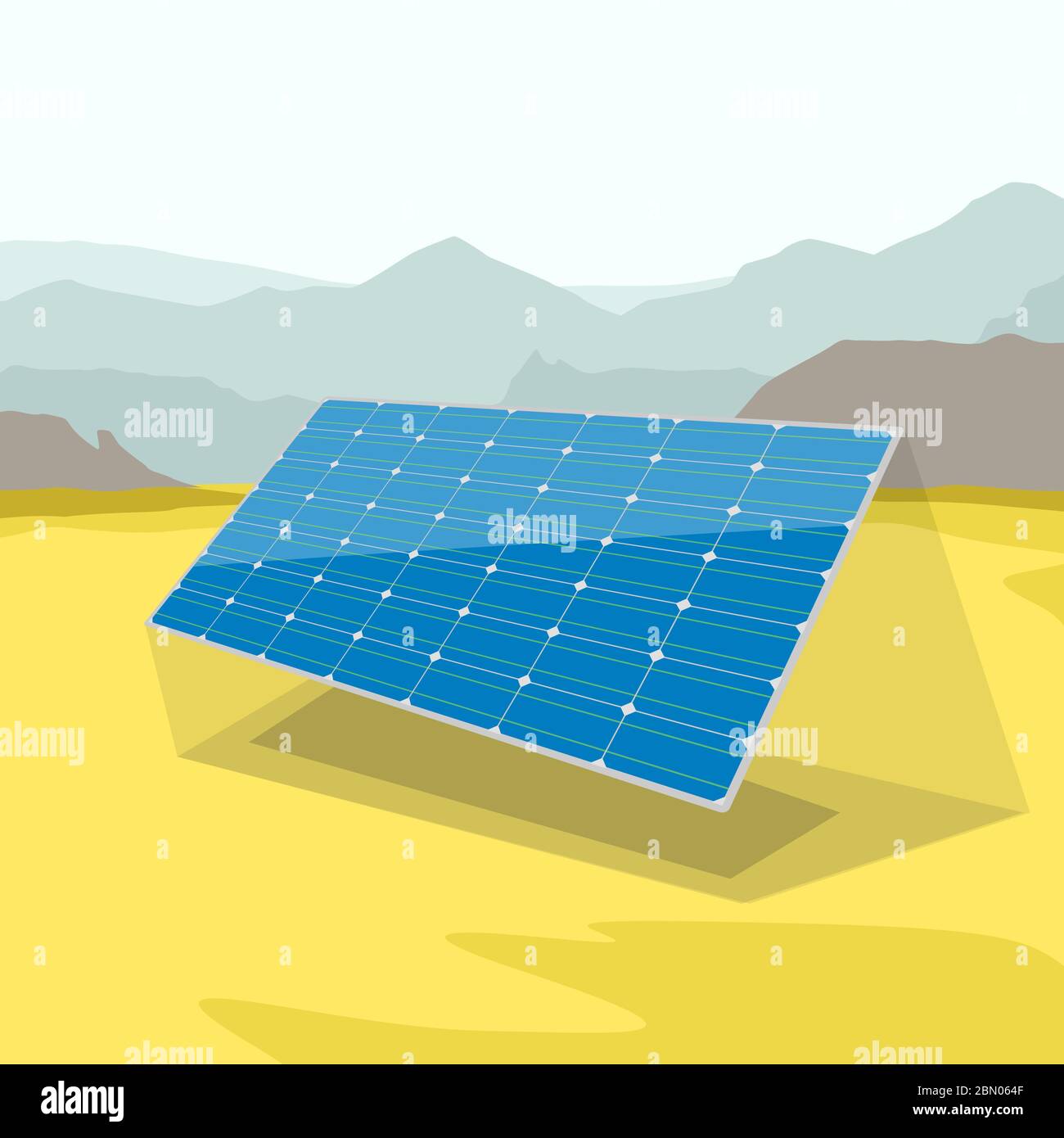 solar panel on yellow field Stock Vector Image & Art - Alamy