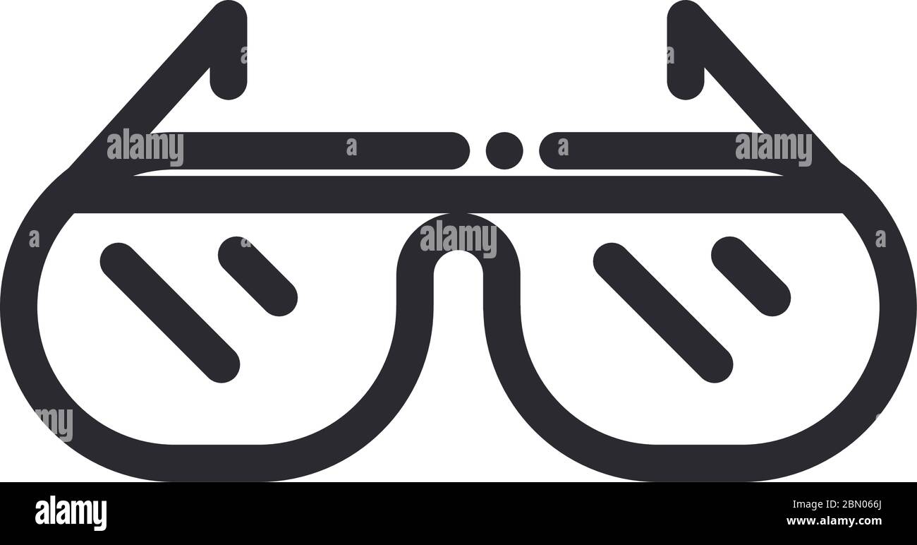 protection glasses laboratory science and research vector illustration ...
