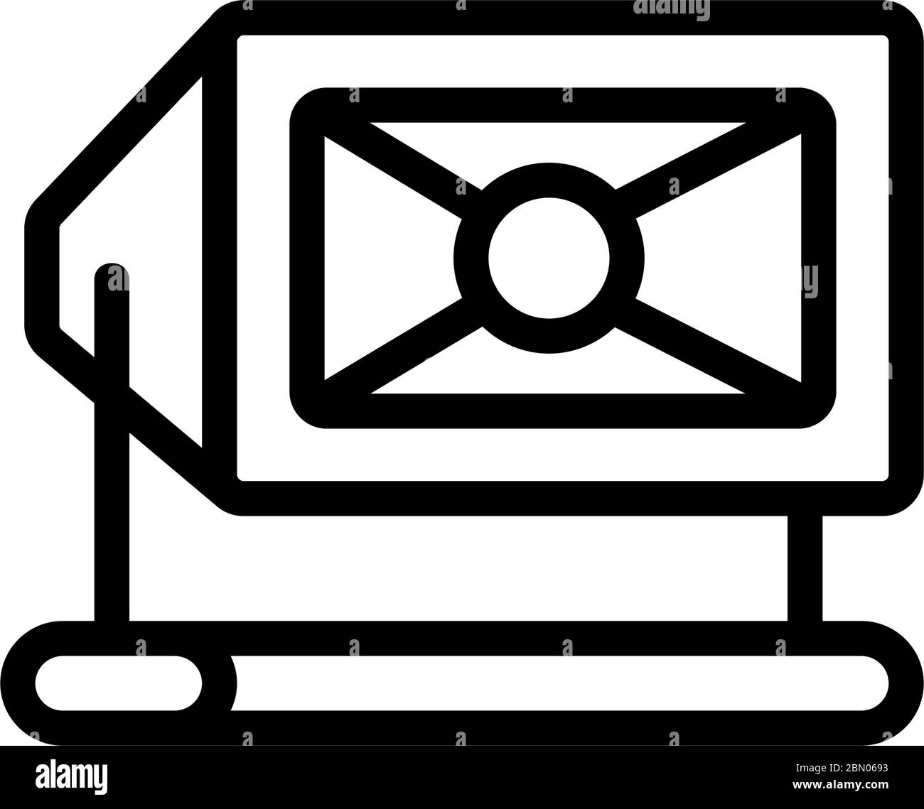 square led floodlight icon vector outline illustration Stock Vector ...