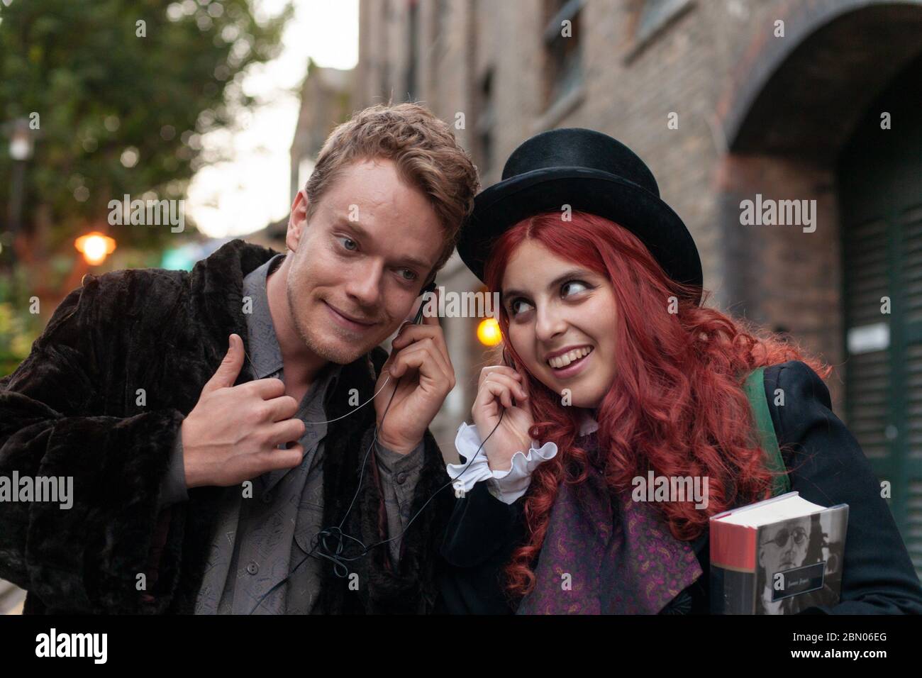 HOW TO BUILD A GIRL, from left: Alfie Allen, Beanie Feldstein, 2019. ph ...