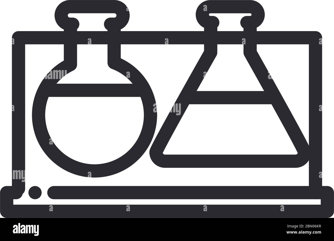 test tube beaker chemical laboratory science and research vector ...