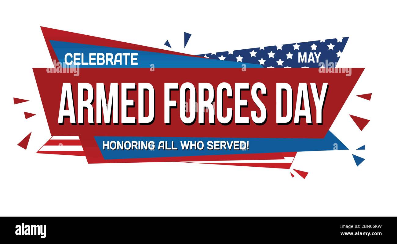 Armed forces day banner design on white background, vector illustration ...