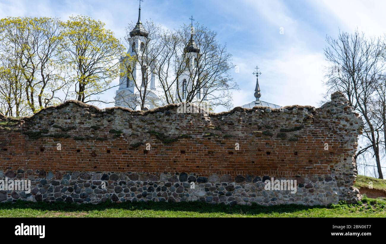 Ludza Medieval Castle Ruins on a Hill Between Big Ludza Lake and Small ...