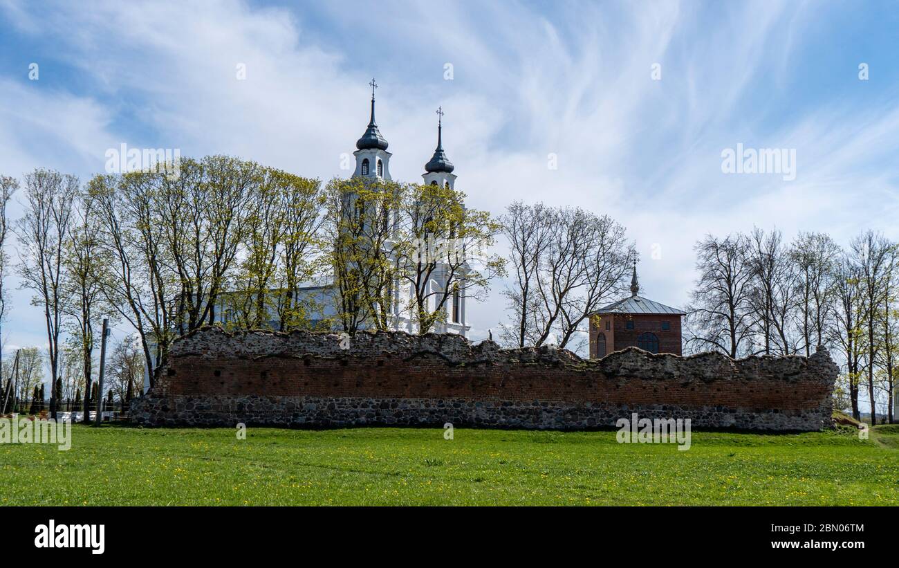 Ludza Medieval Castle Ruins on a Hill Between Big Ludza Lake and Small ...