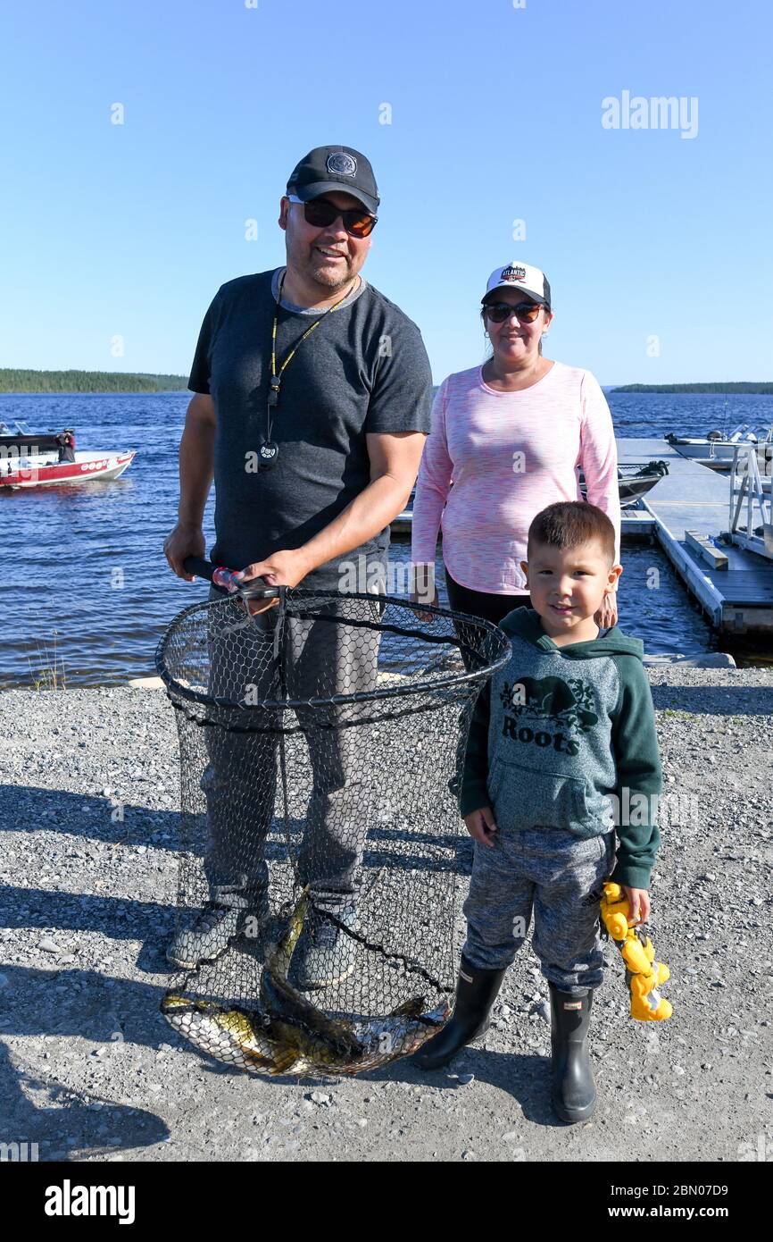 Indigenous Fishing competition, Northern Quebec Stock Photo - Alamy