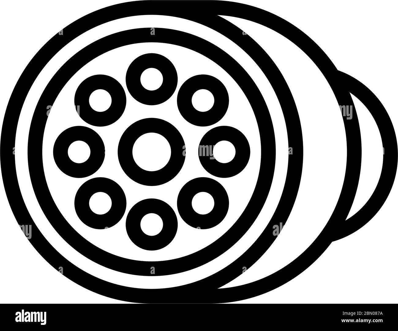 led round spotlight icon vector outline illustration Stock Vector Image ...