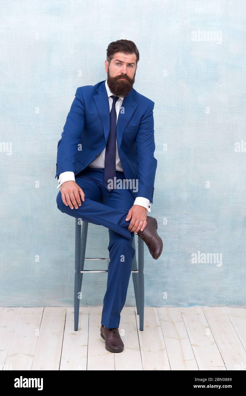 Your lawyer. Fairness and justice. Classy and formal. Bearded man wear ...