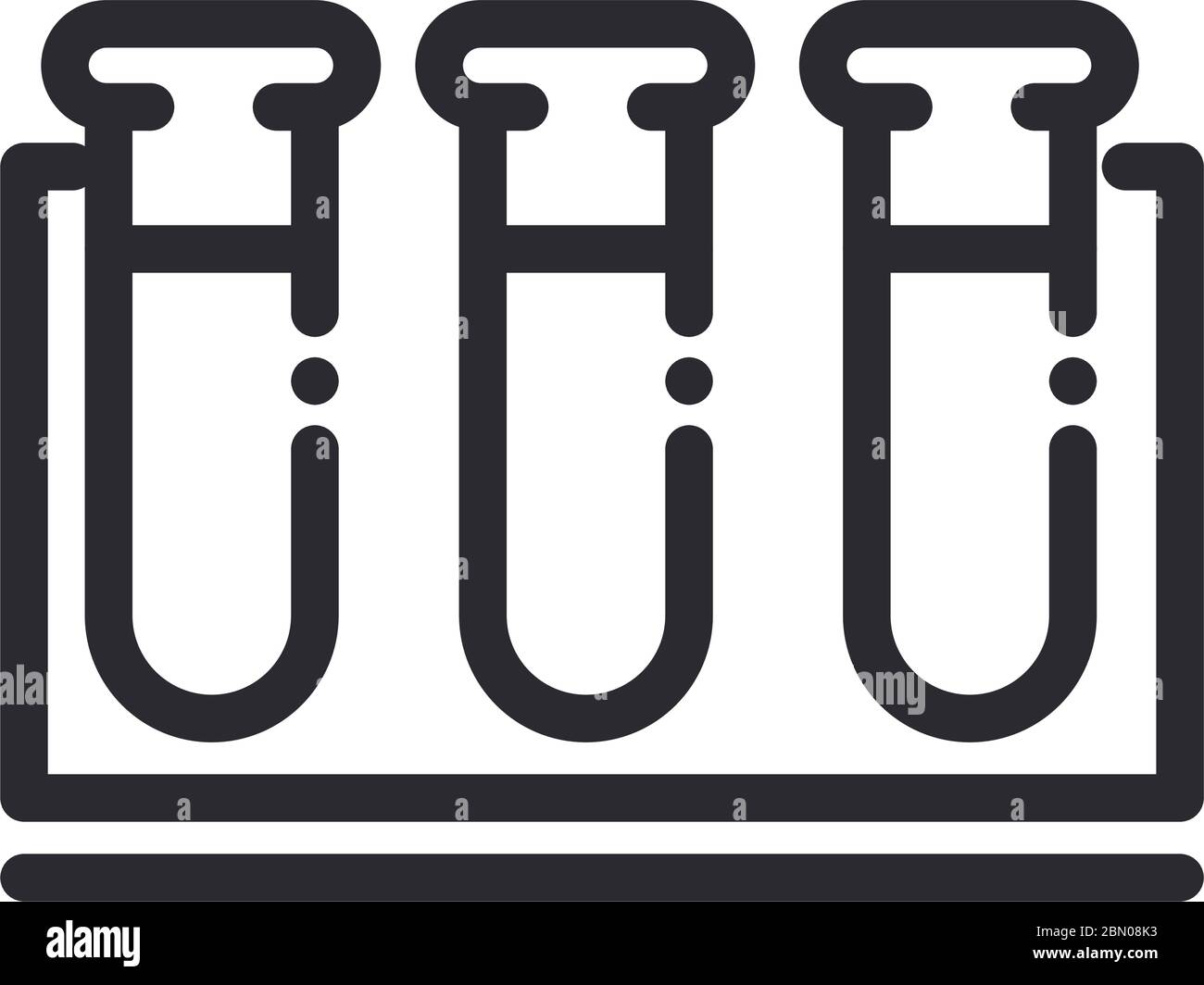 test tube in rack chemical laboratory science and research vector ...
