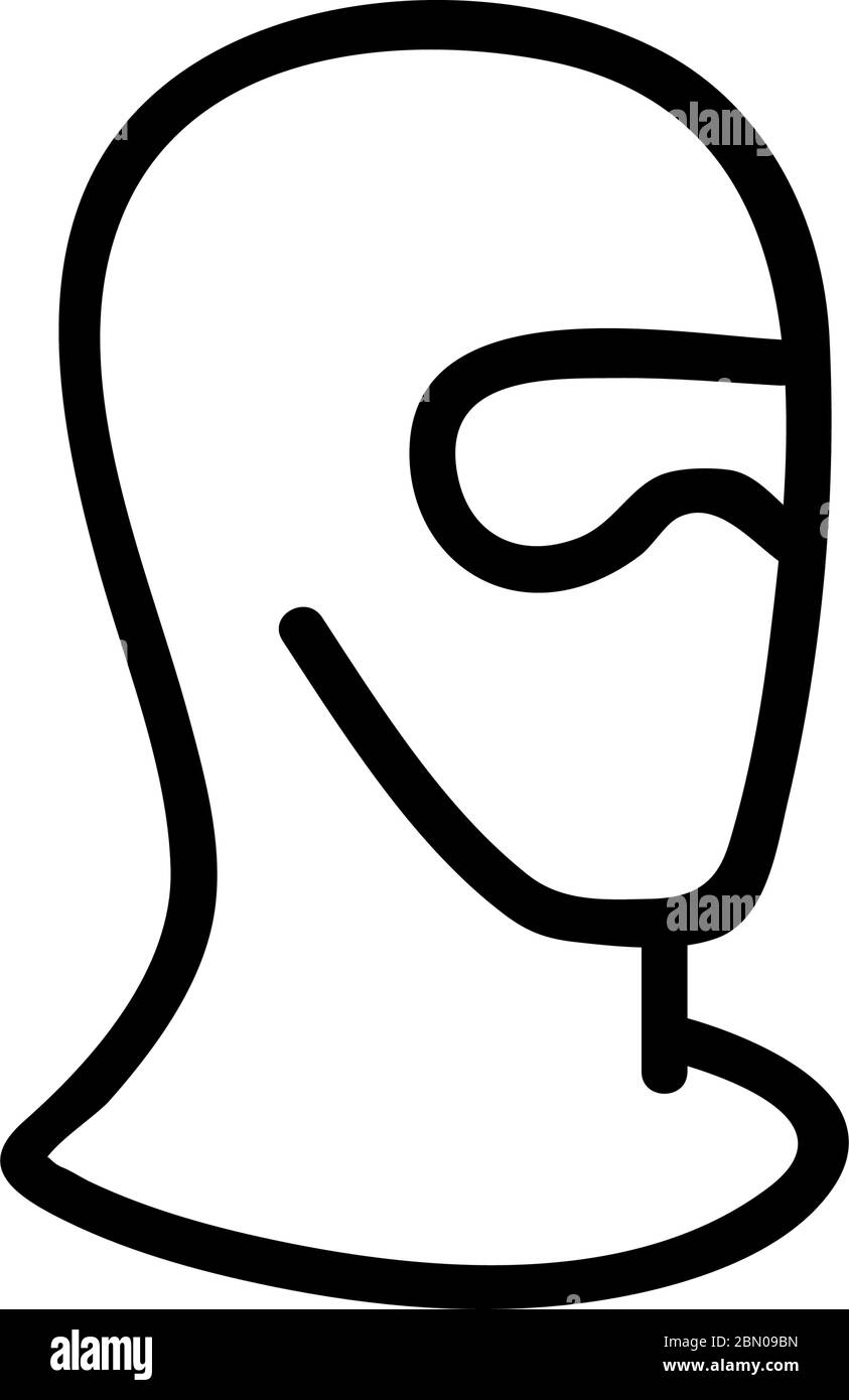 safety ski goggles mask icon vector outline illustration Stock Vector ...