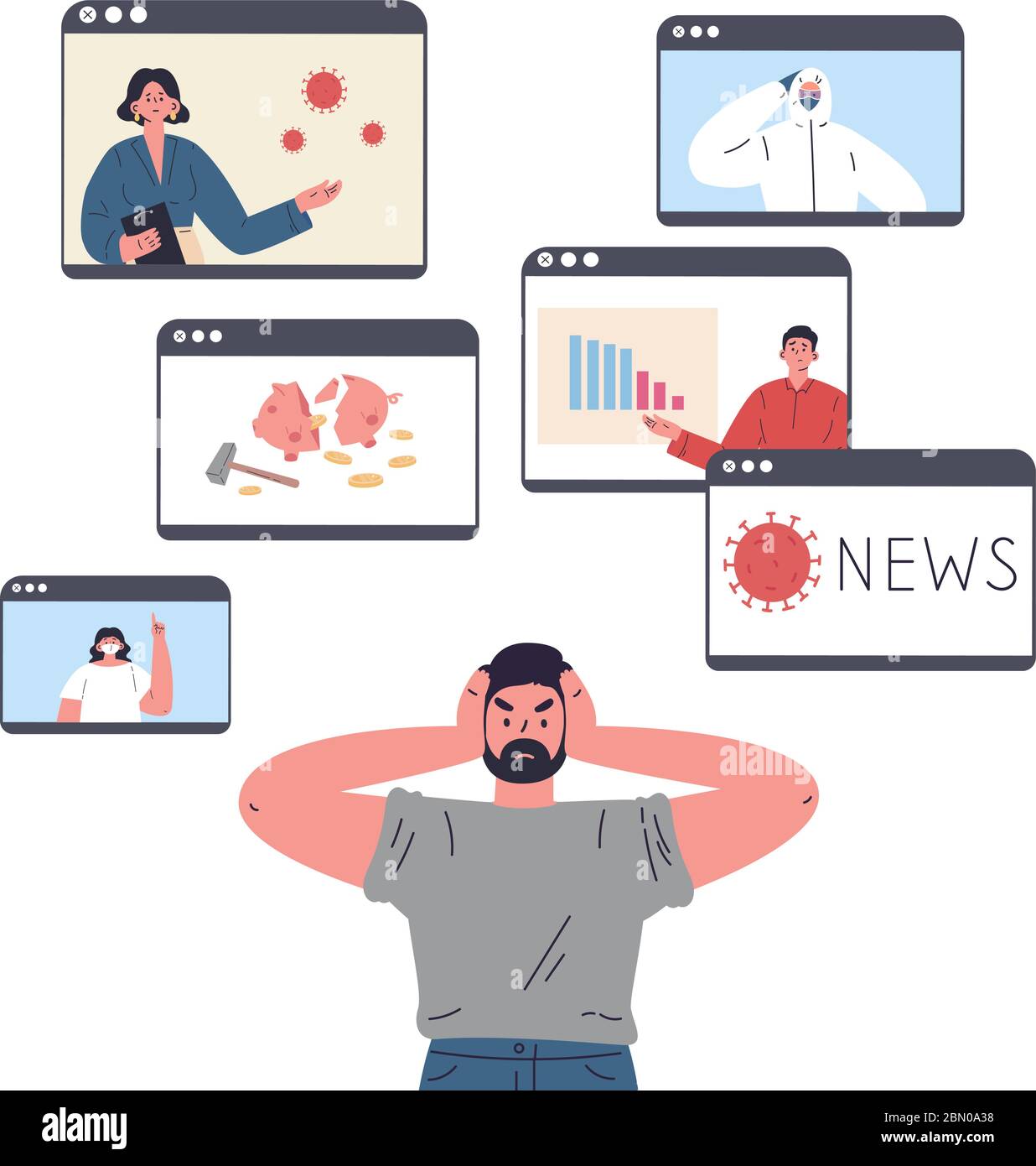 Bad break man Stock Vector Images - Alamy