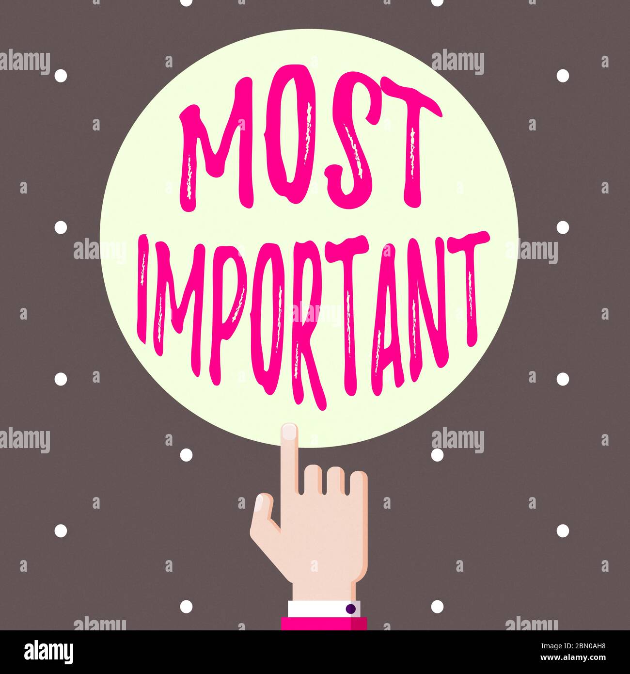 Conceptual hand writing showing Most Important. Concept meaning ...