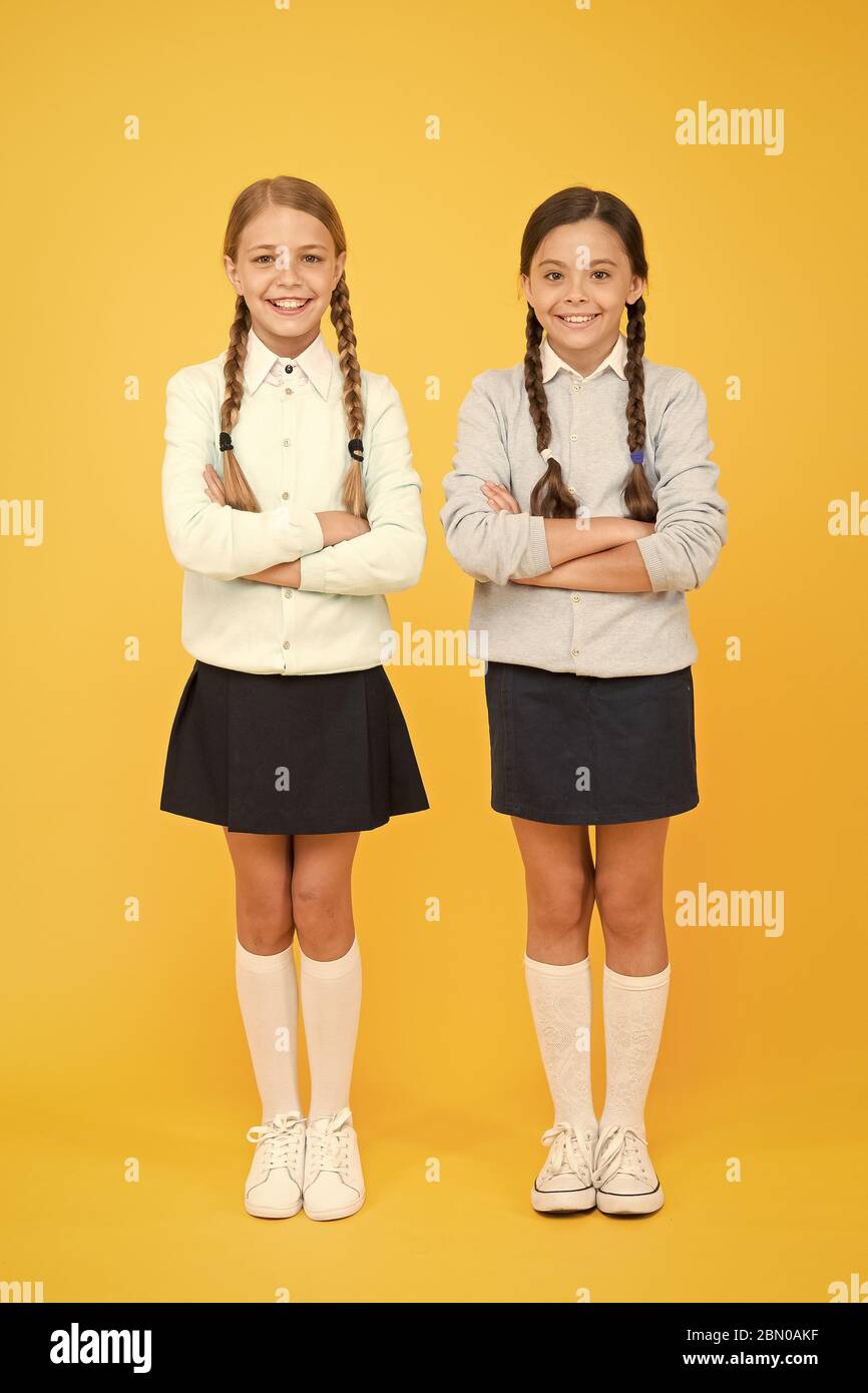 Cheerful mood concept. School friendship. Support and friendship ...