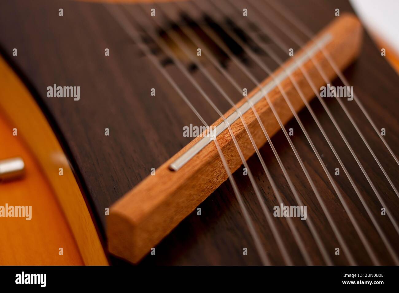 stringed lyre musical instrument isolated on a white background Stock ...
