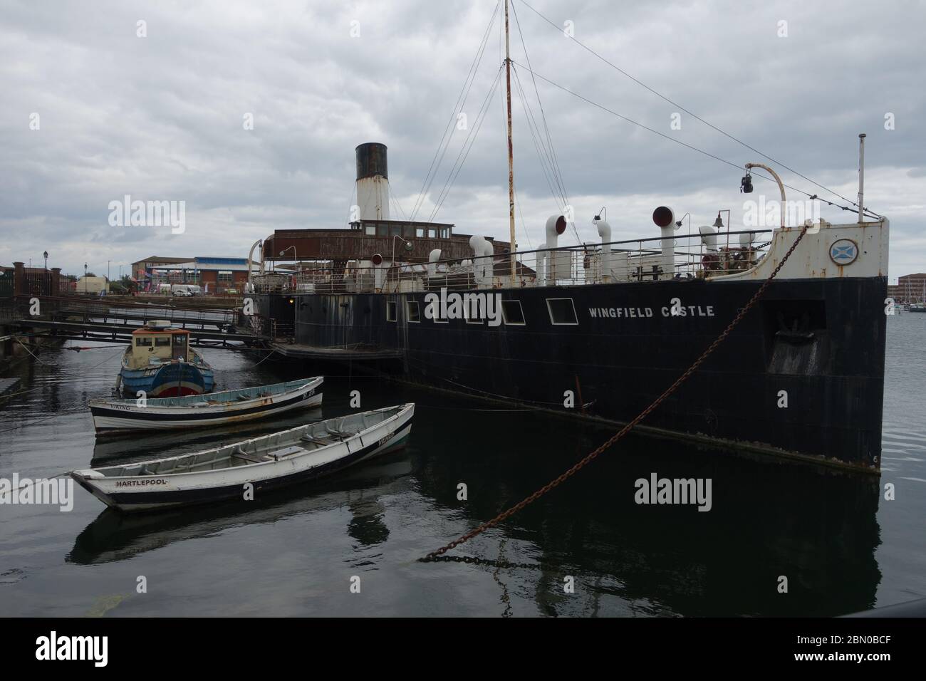 The PS Wingfield Castle steamship docked outside the National Museum of ...