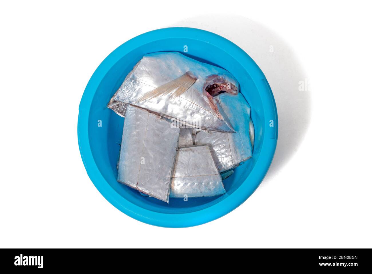 Largehead hairtail fish sliced ready for cooking Stock Photo - Alamy