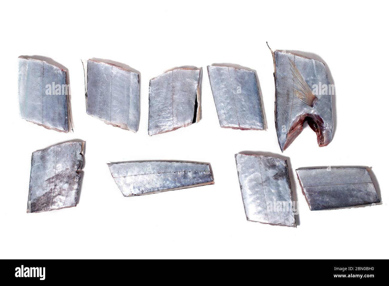 Largehead hairtail fish sliced ready for cooking Stock Photo - Alamy