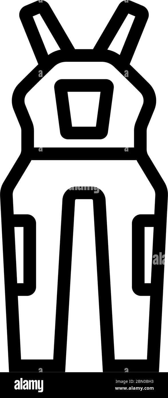 safe workwear suit icon vector outline illustration Stock Vector Image ...