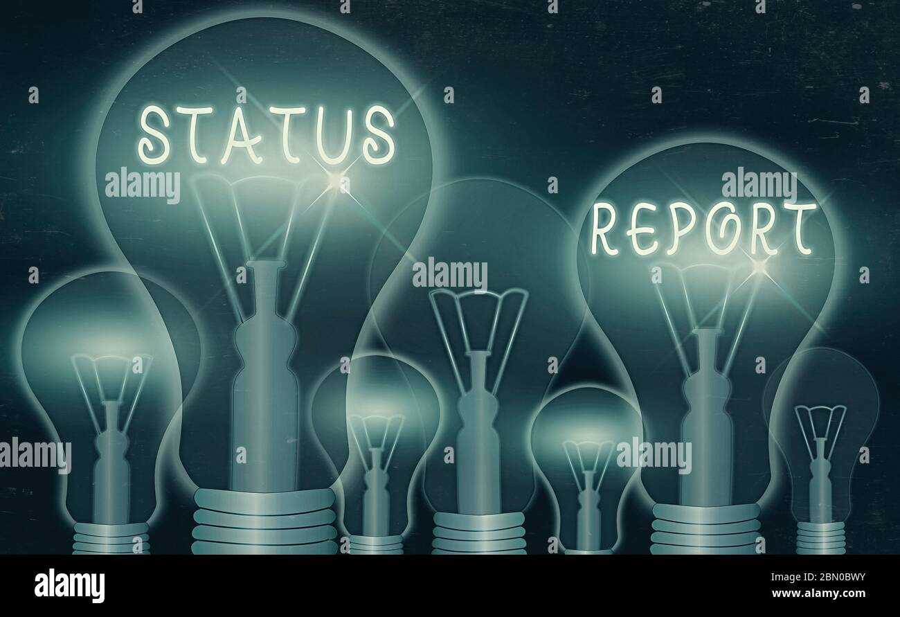 Handwriting Text Writing Status Report Conceptual Photo Update Summary Of Situations As Of A