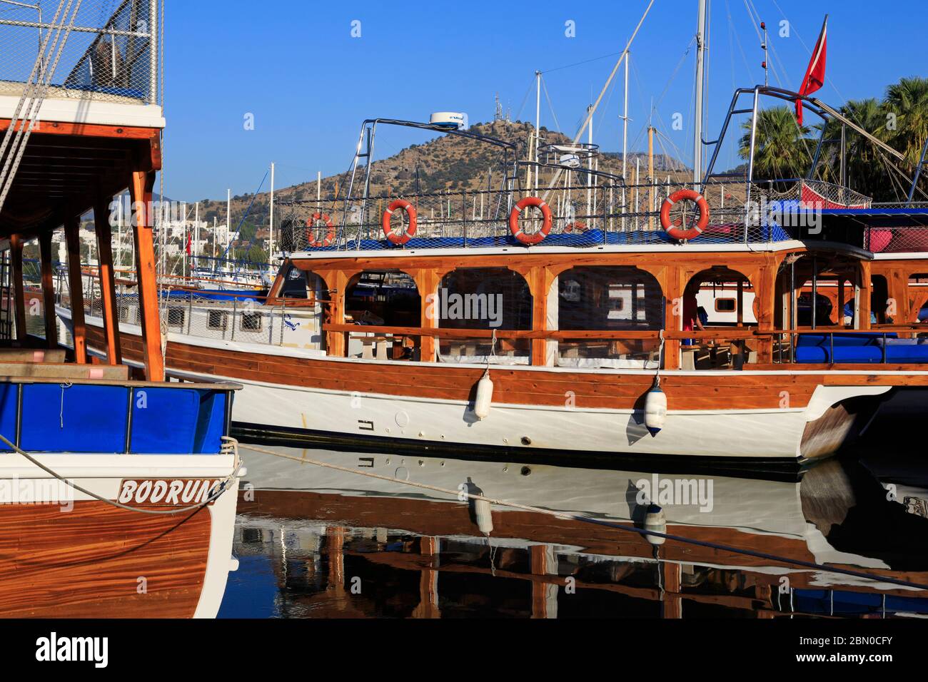 Boats in Bodrum Harbor,Turkey,Mediterranean Stock Photo - Alamy