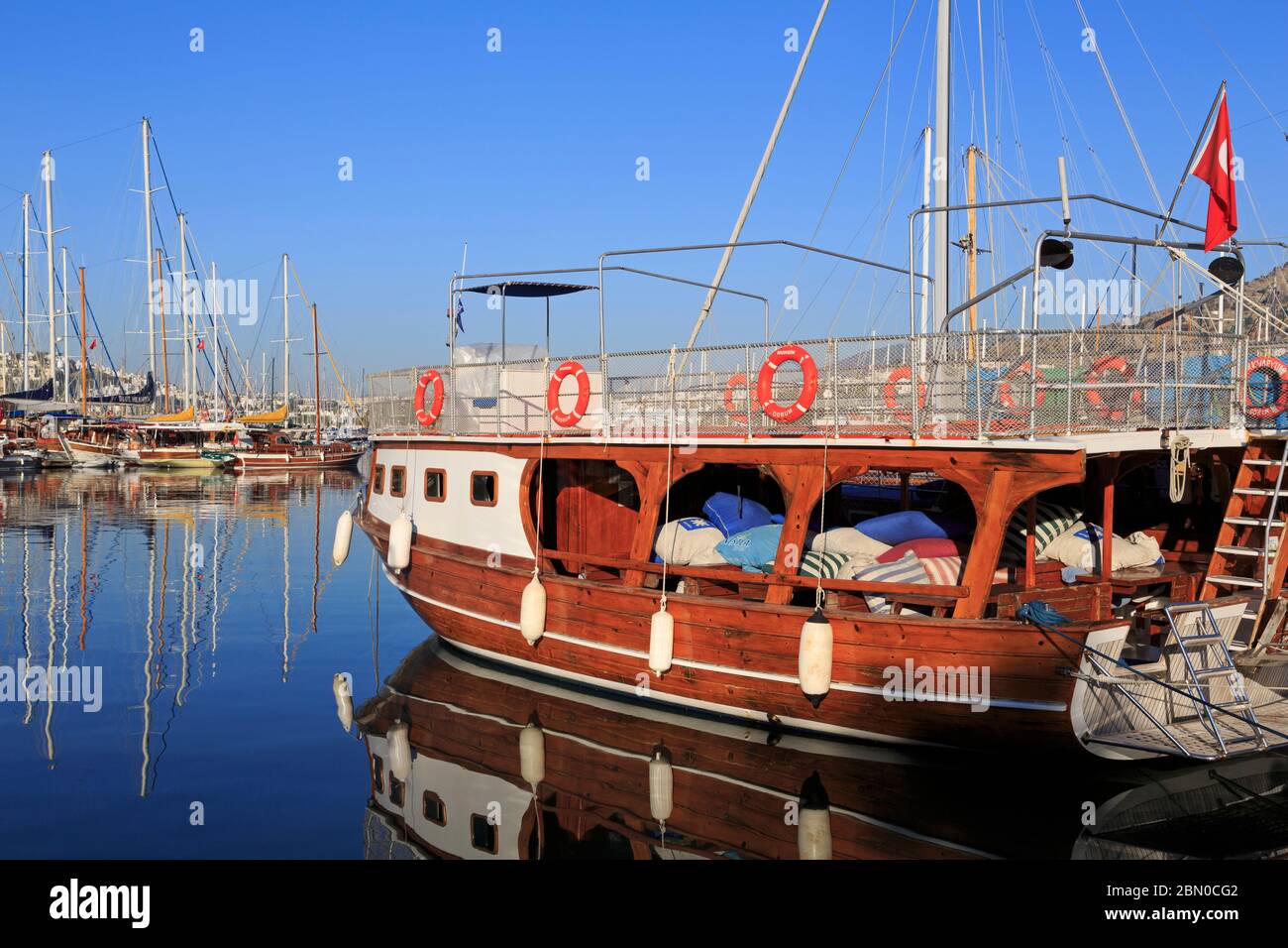 Boats in Bodrum Harbor,Turkey,Mediterranean Stock Photo - Alamy