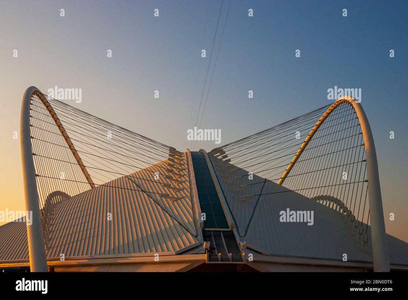 Roof of 2004 Athens Olympic Velodrome by Spanish architect Santiago ...