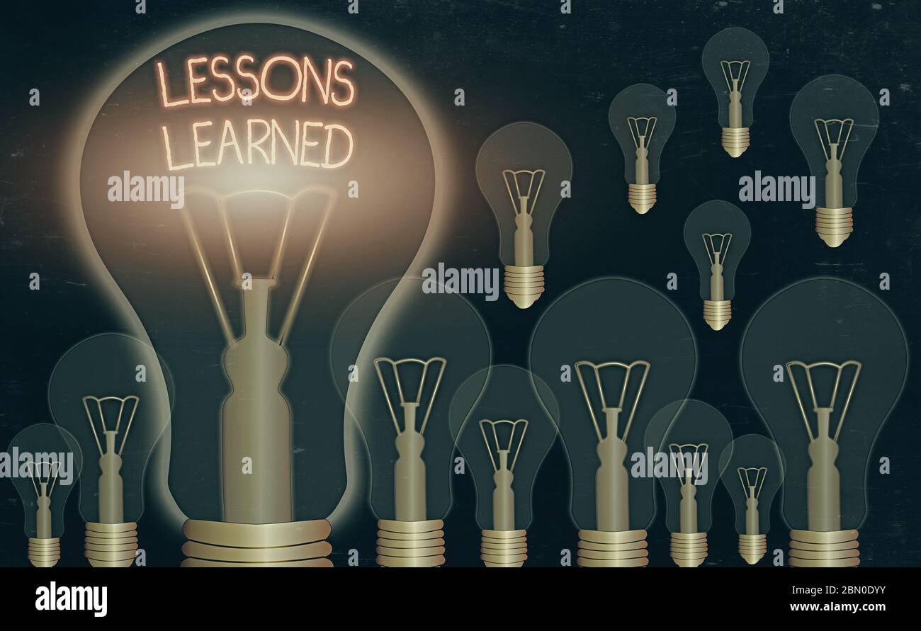 Word writing text Lessons Learned. Business photo showcasing ...