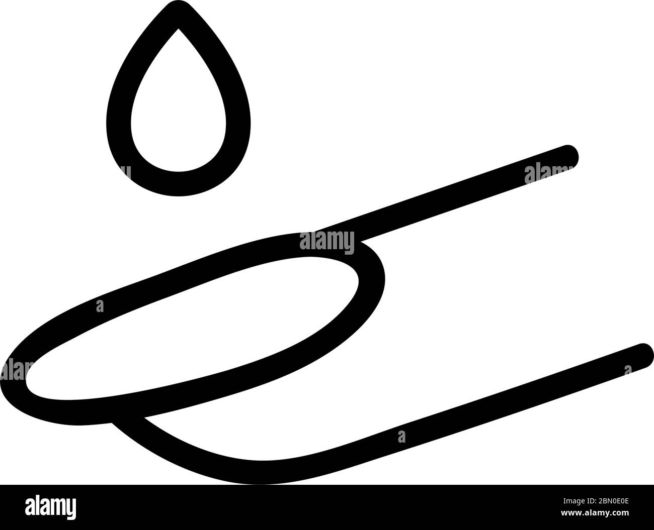 female nail and drop of varnish icon vector outline illustration Stock ...