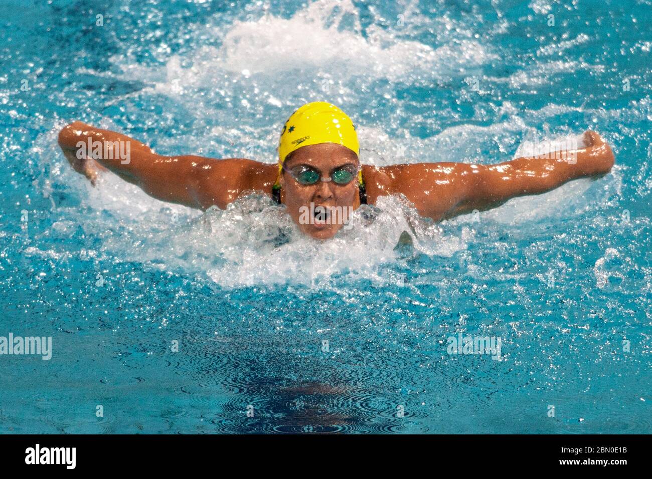 Petria Thomas (AUS) competes in the Women's 200 metre butterfly finals ...