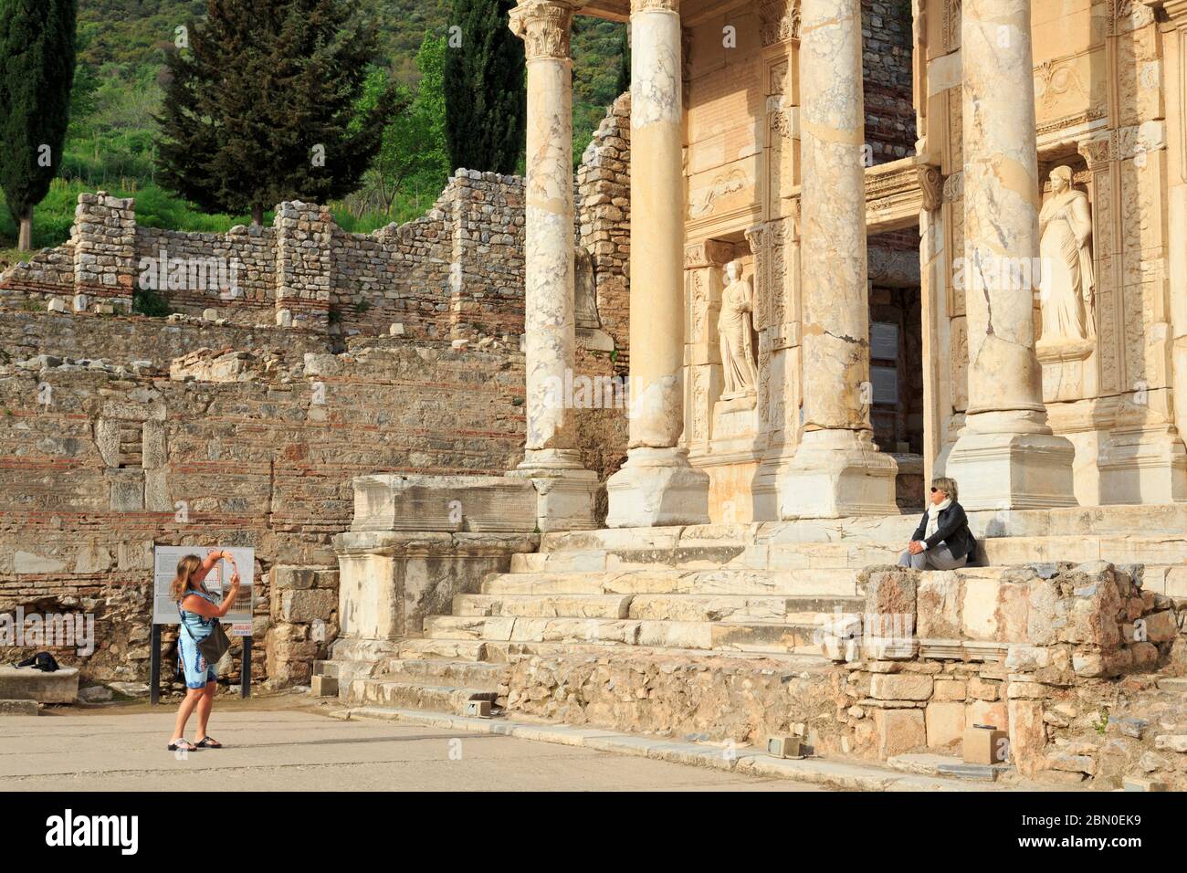 The Library of Celsus, Ephesus, Selcuk City, Izmir Province, Turkey ...