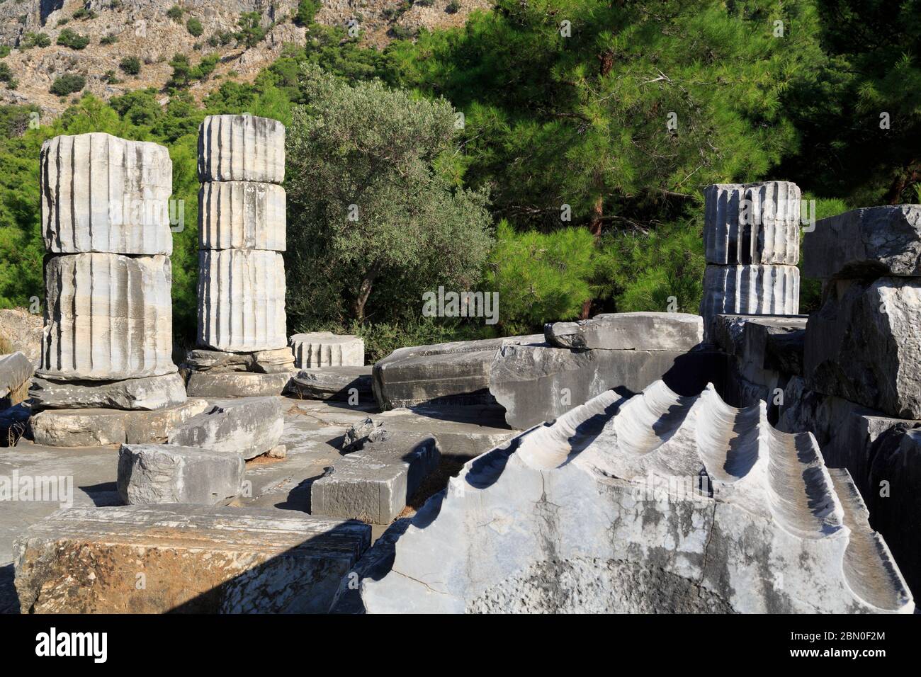 Temple of Athena, Ancient Priene, Turkey Stock Photo - Alamy