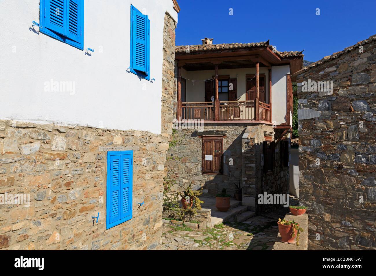 Traditional houses, Doganbey Village National Park, Turkey Stock Photo ...