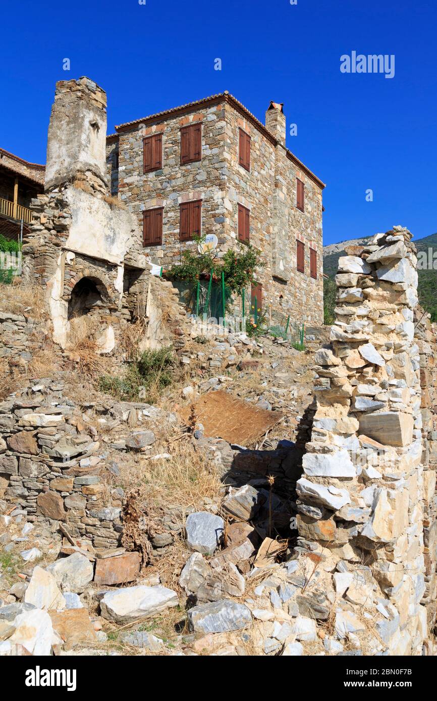 Traditional house, Doganbey Village National Park, Turkey Stock Photo ...